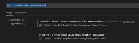 VS Code Space Before Function Parentheses Stack Overflow