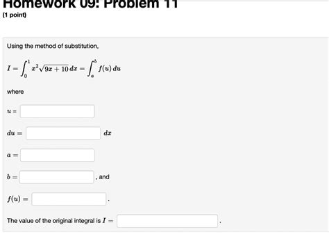 Solved Homework 0y Problem 11 1 Point Using The Method Of