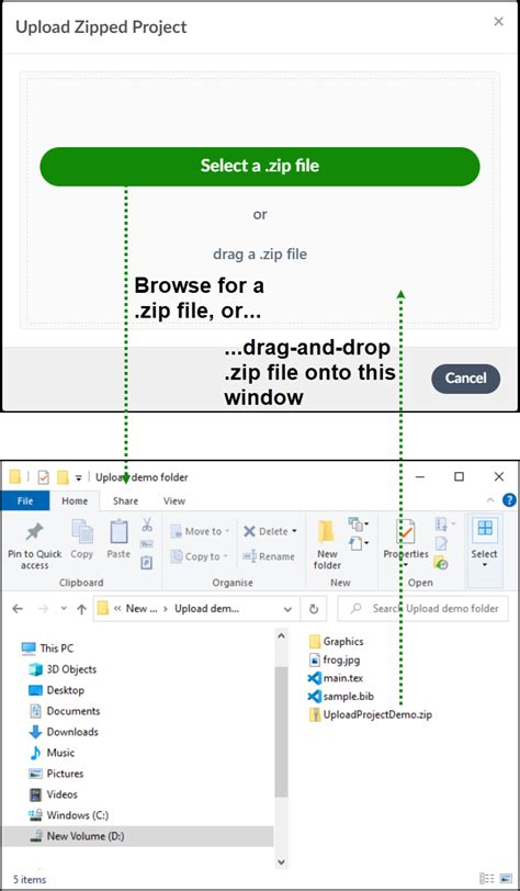Uploading A Project Overleaf Online LaTeX Editor