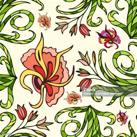 손으로 그린 젠탱 매끄러운 패턴 카드 초대장 배경 화면 패턴 채우기 직물 강렬하고 밝은 색상에 대한 스톡 벡터 아트 및 기타 이미지 강렬하고 밝은 색상 개념 그리기