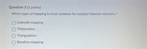solved question 3 2 ﻿points which type of mapping is most