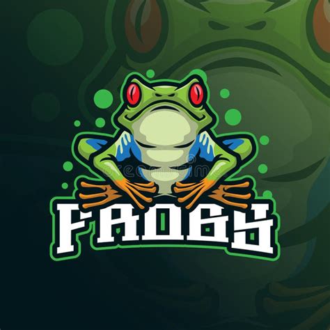 Frogs Mascot Logo Design With Modern Illustration Concept Style For