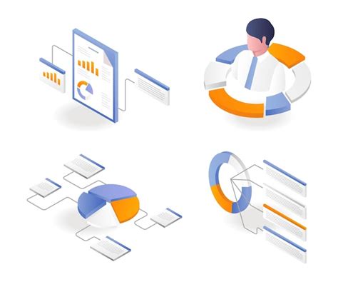 Premium Vector Set Bundle Pie Chart Infographic Data Analyst