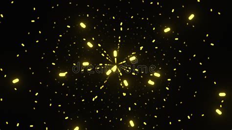 Yellow Futuristic Space Particles Neon Vj Background Sci Fi Tunnel Space Sphere Vfx Design