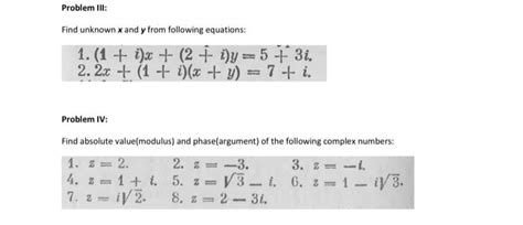 Solved Complex Variables Exercises Problem Find Complex