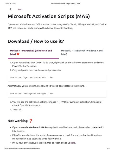 Microsoft Activation Scripts Mas Mas Pdf Microsoft Windows