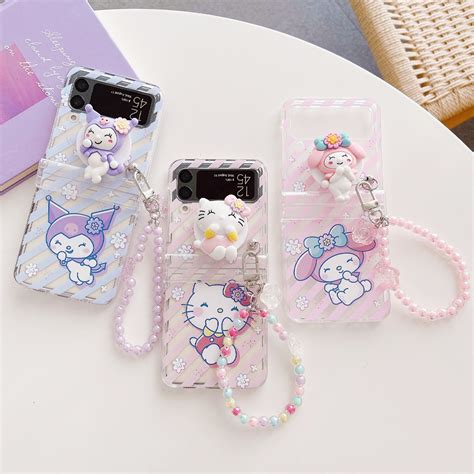 캐릭터 톡 힌지보호 커버 스트랩 세트 투명 하드 갤럭시 Z플립5 Z플립4 Z플립3 제트플립5 제트플립4 제트플립3 지플립 5 4