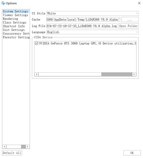 Display Options · Lidar360 User Guide