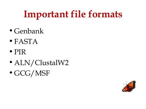Sequence File Formats