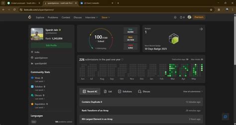 🧠 100 Leetcode Questions 50 Active Days Countless “why Is This Not