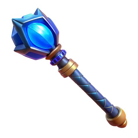 Mystic Staff 3d Render Of A Fantasy Blue Gemstone Scepter 56095770 Png