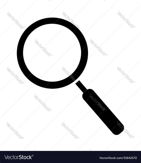 Magnifying Glass Icon Search Isolated Royalty Free Vector