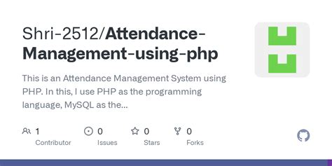 github shri 2512 attendance management using php this is an attendance management system