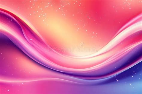 Abstract Pink And Blue Flowing Waves With Gradient Tones Ai Generative Stock Illustration