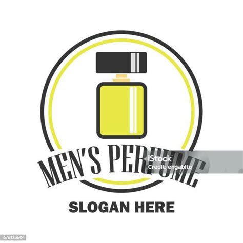향수 향수 아이콘 텍스트와 함께 귀하의 슬로건에 대 한 공간 태그 라인 벡터 일러스트 레이 션 가꿔주기에 대한 스톡 벡터 아트