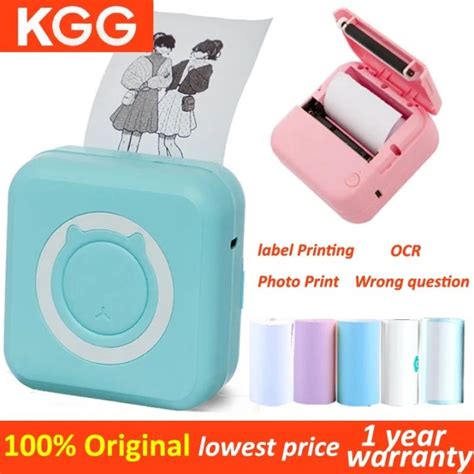 Mini Pocket Printer Sticker Label Printer Inkless Bluetooth Wireless