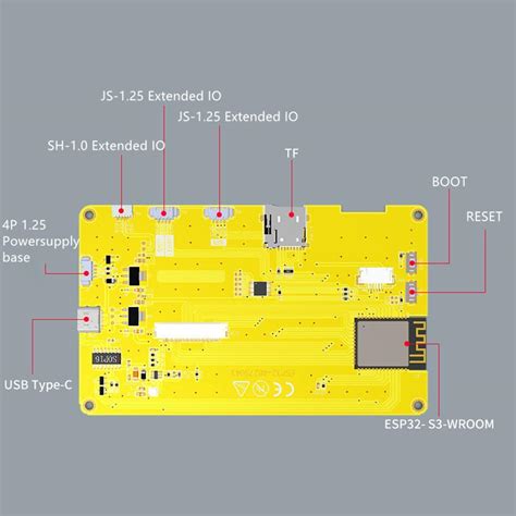 buy esp32 s3 4 3 inch smart lcd touch screen rgb ips tft 480x272 hmi