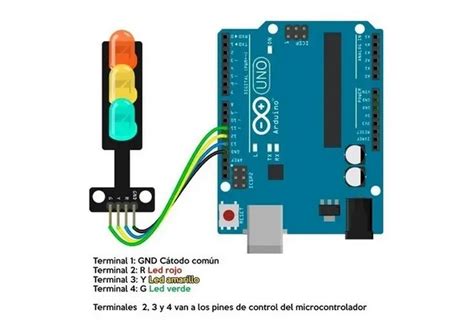 Arduino Módulo Semáforo Led Rojo Amarillo Verde Edu Kaysks