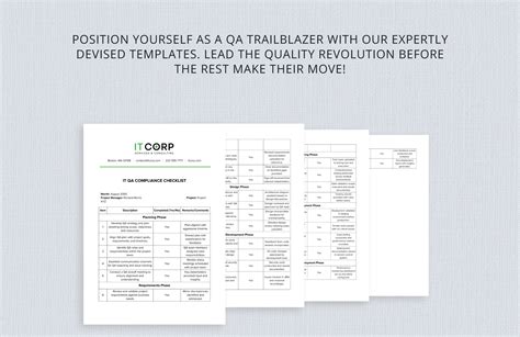 IT QA Compliance Checklist Template In Word PDF Google Docs Download Template Net