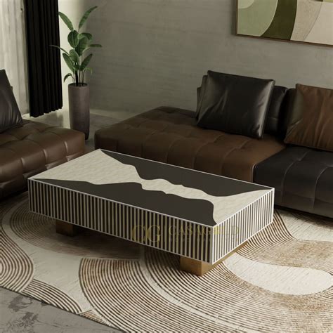 Inlay Luxom Rectangular Expressions Coffee Table Faces