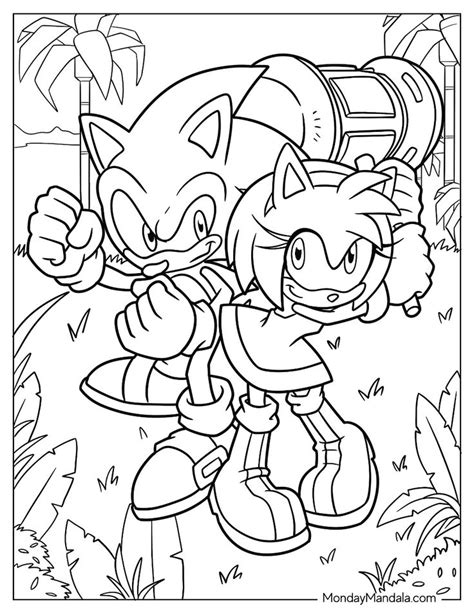 Amy Rose Sonic 3 Coloring Pages 2025
