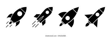 Set Rocket Vector Icons Launch Spaceship Stock Vector Royalty Free 2197431005 Shutterstock