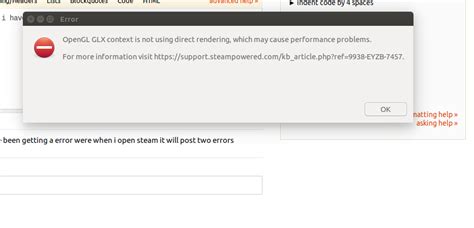 games steam opengl error ask ubuntu
