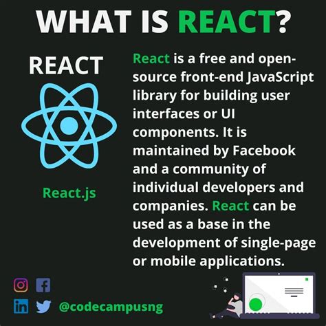 Code Campus On Linkedin React Javascript Js Framework Internet