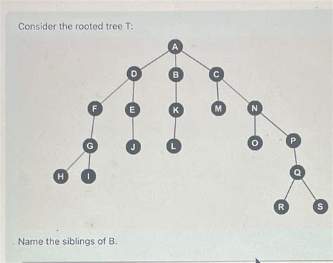 Solved Consider The Rooted Tree T ﻿ Name The Siblings Of B