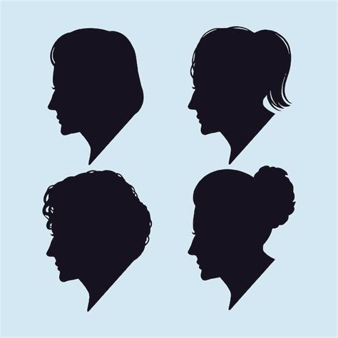 Premium Vector Woman Sillhouette On Set Premium Vector Woman Sillhouette On Set