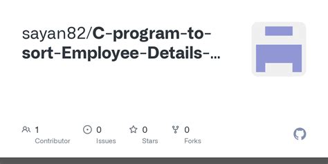 Github Sayan82c Program To Sort Employee Details By Salary Using Structure