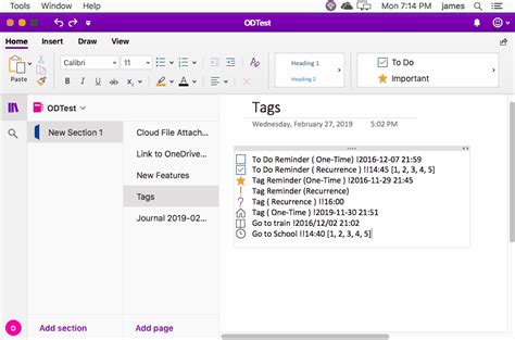 Mac Export All Tags From The Current Mac Onenote Page To A Csv File And Then Open With Excel