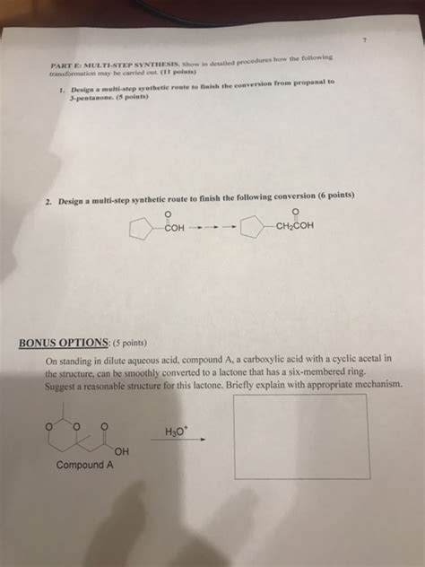 Solved Part B Structure And Nomenclature 10 Points 1