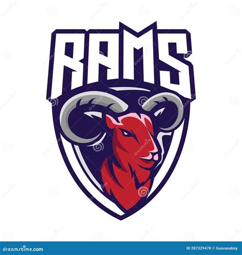 Rams Esport Logo Design Template Goat Logo Vector Illustration