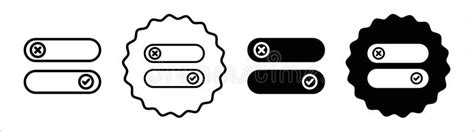 On Off Switch Button Slider Toggle Icon Symbol Set Collection On Off Slider Toggle Simple