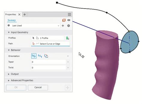 Making Swept Shapes With Autodesk Inventor