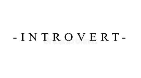 Introvert Simple Text Stock Illustration Illustration Of Intuitive