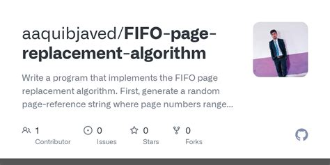 GitHub Aaquibjaved FIFO Page Replacement Algorithm Write A Program That Implements The FIFO