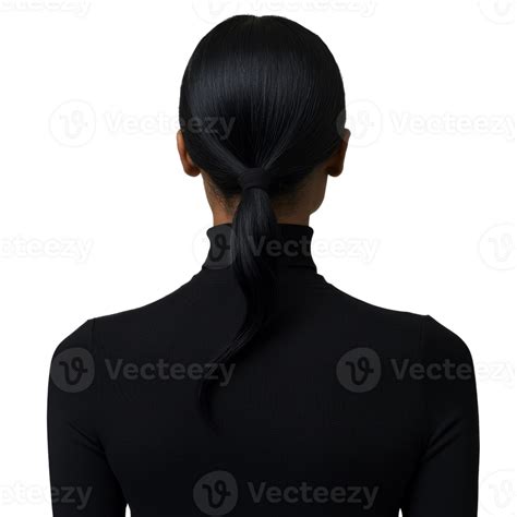 Elegant Ponytail Hairstyle In Minimal Attire 52653733 Png
