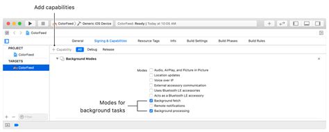 Ios What Is The Xcode Background Processing Background Mode