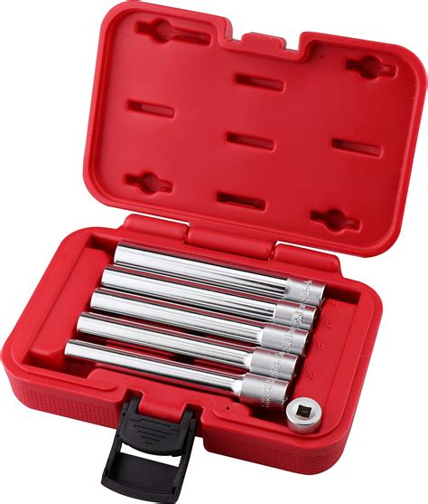 1 2 Inch Drive Extended Length Impact Socket Set 6 Piece Extra Deep Impact Socket Set Hex