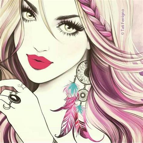 Красивые рисунки девушек