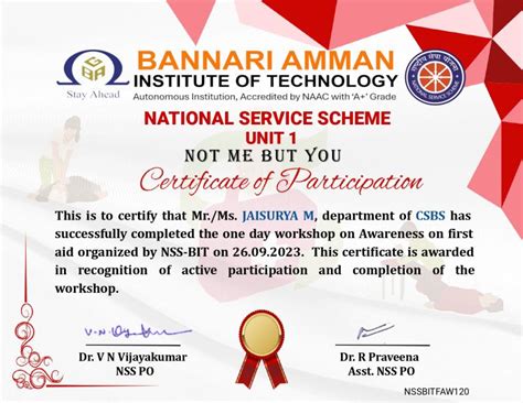 Jaisurya M On Linkedin Nss Firstaidskills Nssworkshop