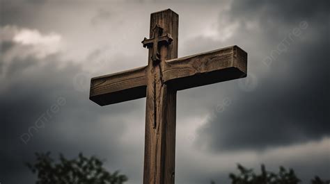 먹구름 앞에 서 있는 나무 십자가 기독교 십자가의 그림 배경 일러스트 및 사진 무료 다운로드 Pngtree