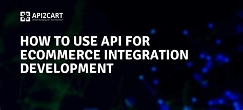 How To Use API For ECommerce Integration Development API Cart