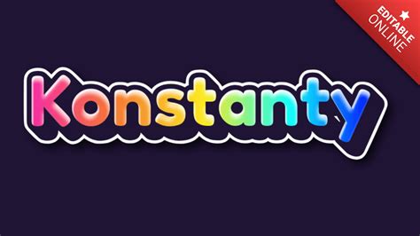 Konstanty Rainbow 3d Text Effect Generator