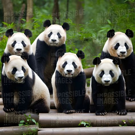 An Embarrassment Of Pandas Posing At The Camera Impossible Images