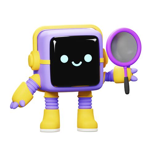 3d Happy Cube Robot 23404789 Png