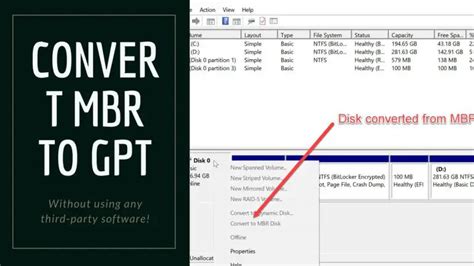 How To Convert MBR To GPT For Free In Windows 10 Without Data Loss