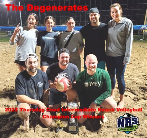 Nrs 2022 Thursday Coed Intermediate Beach Volleyball Champion Cup
